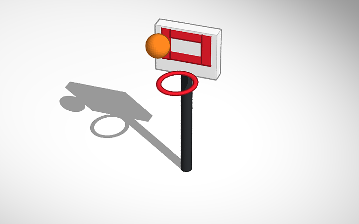 3D design Basketball hoop - Tinkercad