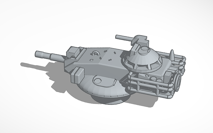 3D design M60 Starship turret - Tinkercad