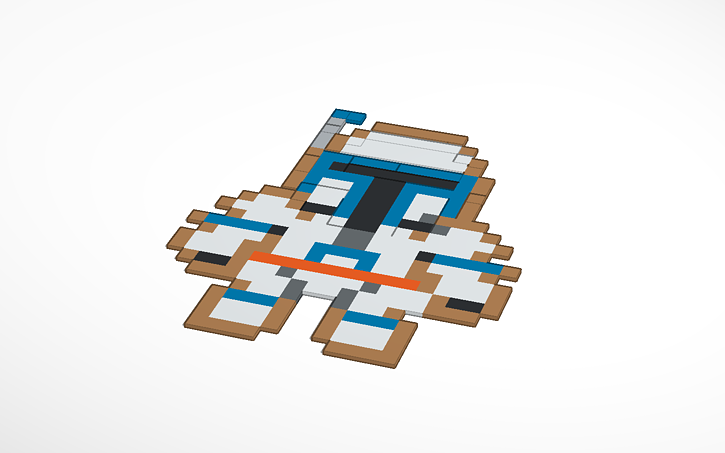 3D design pixelated Jango Fett | Tinkercad