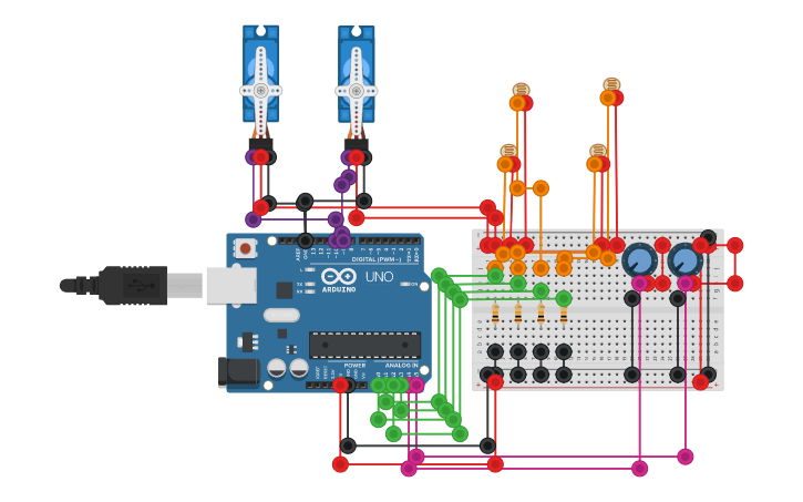 Circuit Design Dual Axis Solar Tracker System Tinkercad