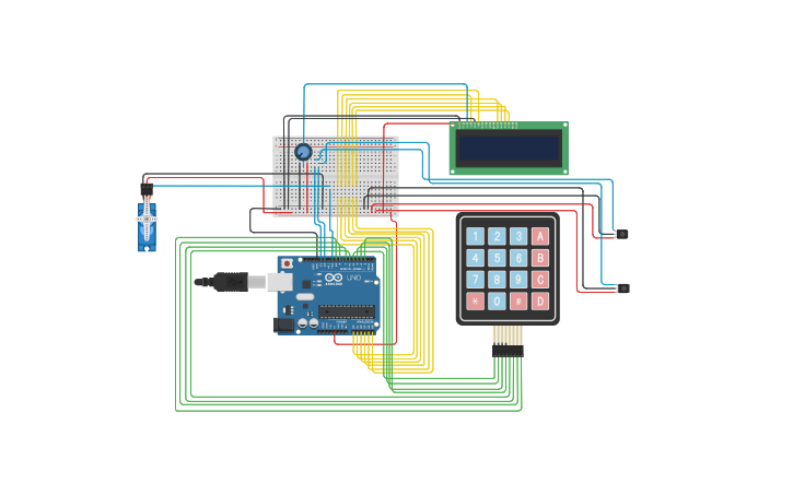 Circuit Design Door Lock System Tinkercad