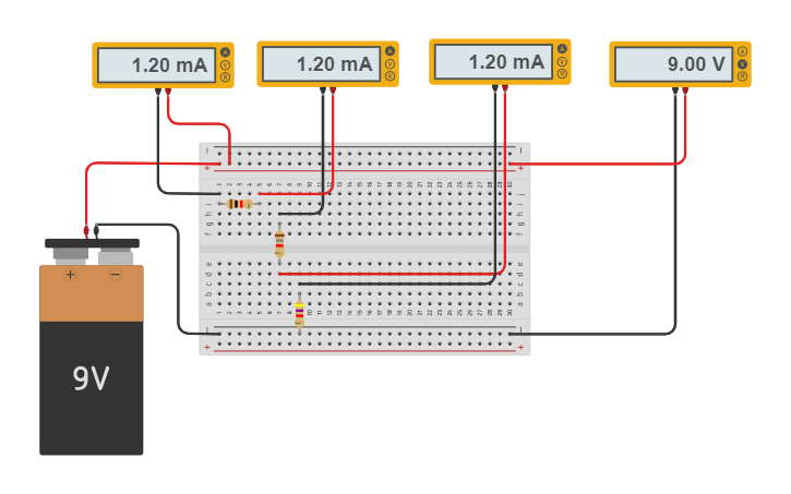 Circuit design Circuito Serie - Tinkercad