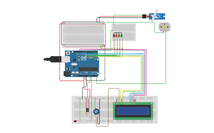 Circuit design SISTEM SIRKULASI DENGAN SENSOR SUHU - Tinkercad