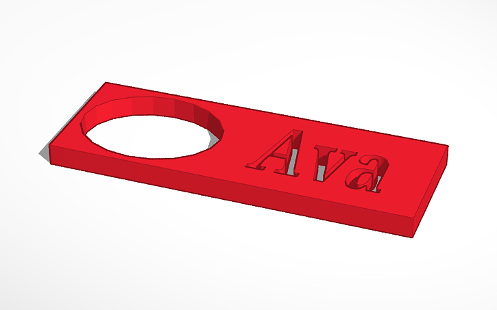 3D design Ava Keychain | Tinkercad