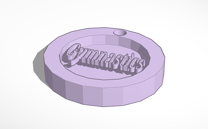 3D design Gymnastics key chain - Tinkercad