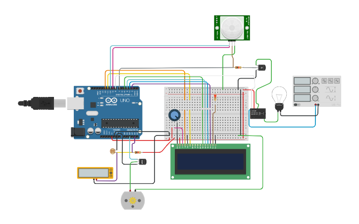Circuit Design Sensor Lcd Tinkercad