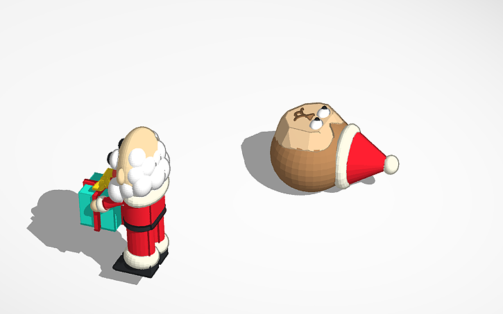 3D design santa claus - Tinkercad