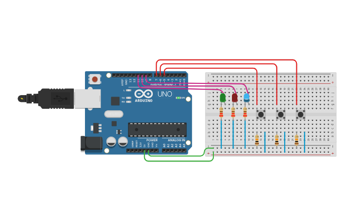 Circuit design TIVAC - Tinkercad