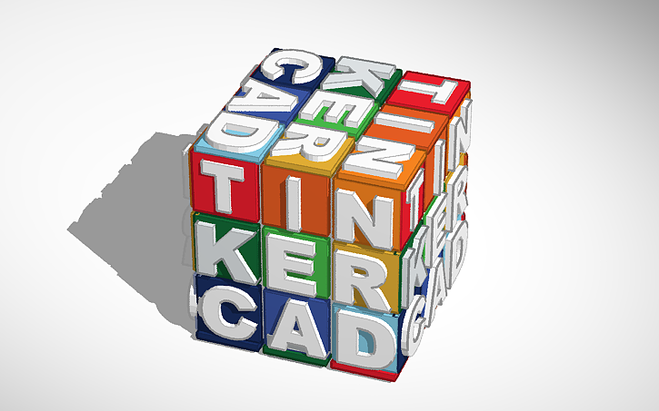 3D design tinkercad rubix cube - Tinkercad