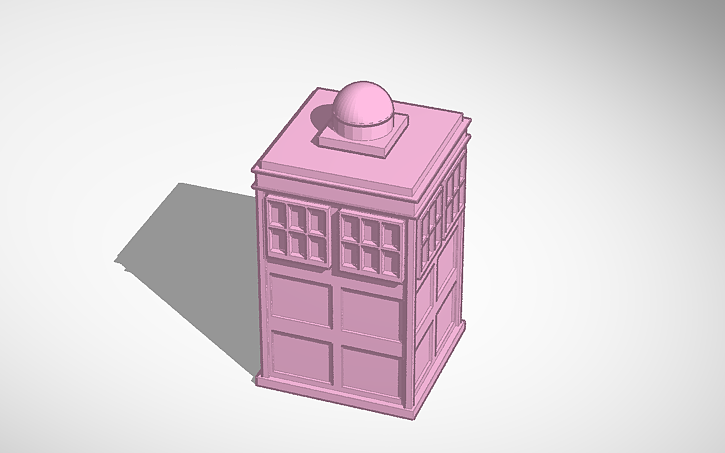 3D design police box starter - Tinkercad