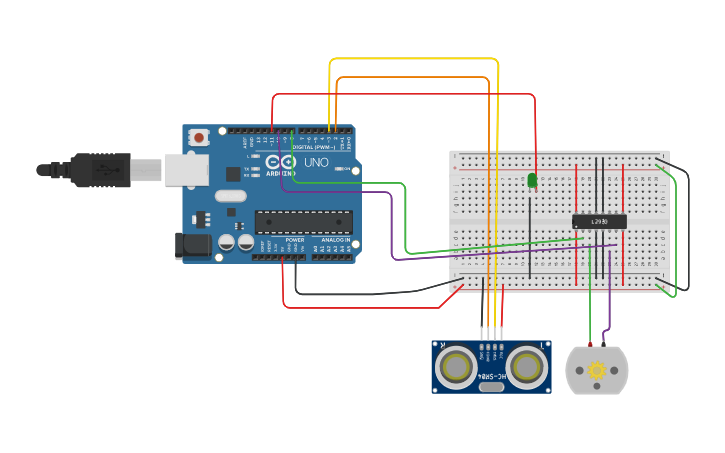 Circuit design Smart Water System - Tinkercad