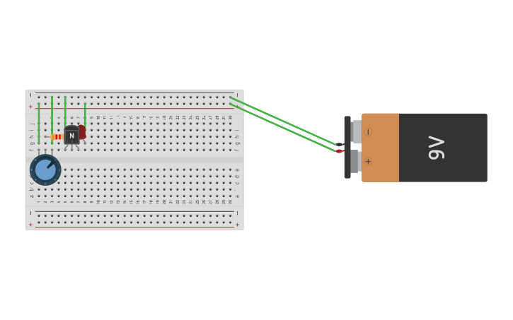 Circuit design Dimmer Circuit - Tinkercad Circuit design Dimmer Circuit - Tinkercad
