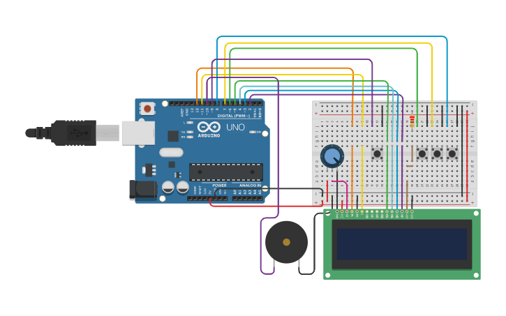 Circuit design Alarm Clock - Tinkercad
