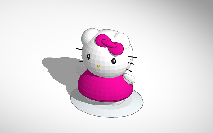 3D design Hello Kitty - Tinkercad