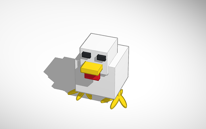 3D design minecraft chicken and ARTİST - Tinkercad