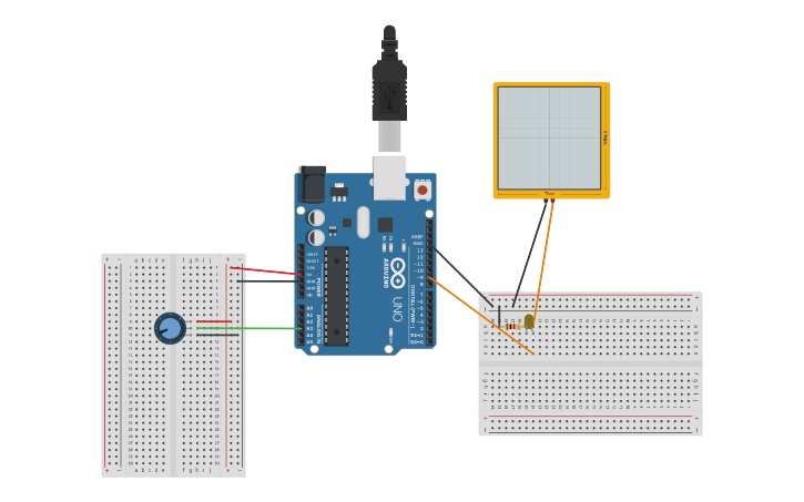 Circuit design Signal avec rapport cyclique Variable | Tinkercad