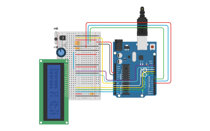 Circuit design SIK_Circuit_4B-Temperature Sensor - Tinkercad