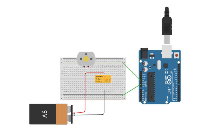 Circuit design Relay - Tinkercad