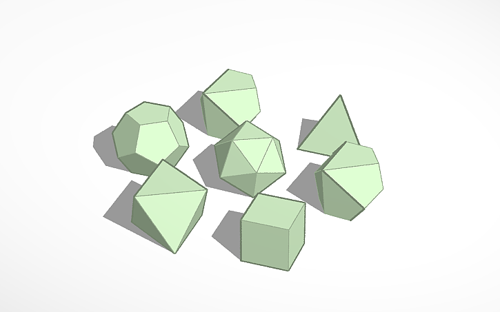 3D design dnd dice set (faceless) - Tinkercad