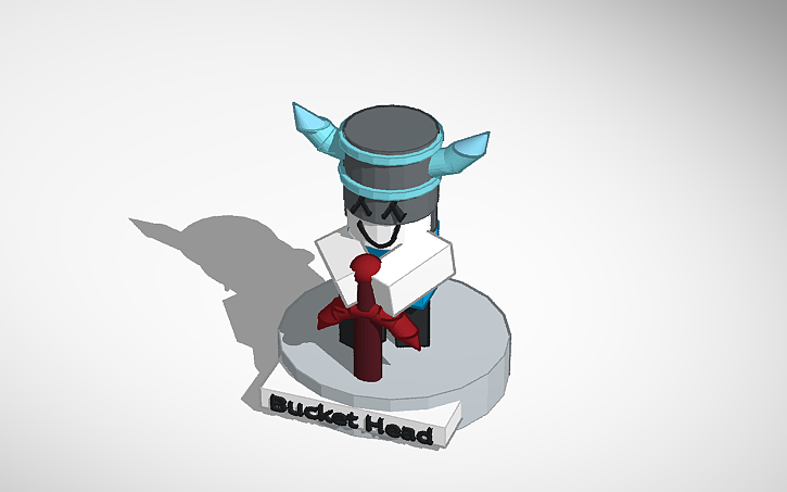 3D design Bucket_Head minifigure - Tinkercad