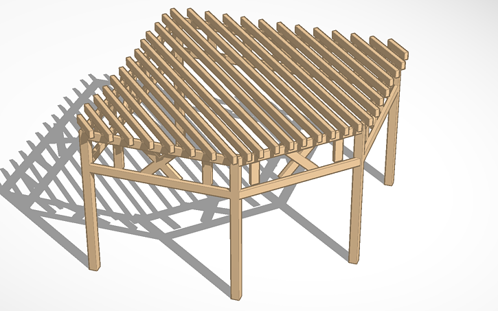3D design Gazebo - Simple Roof - Tinkercad