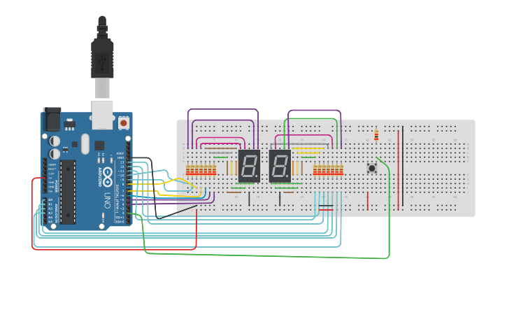 Circuit design EjercicioTM17013-DecenasyUnidades - Tinkercad