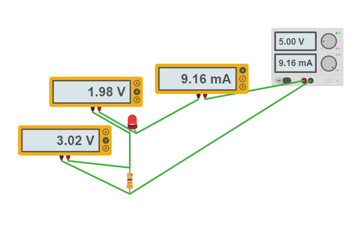 Circuit design Basic LED Circuit - Tinkercad
