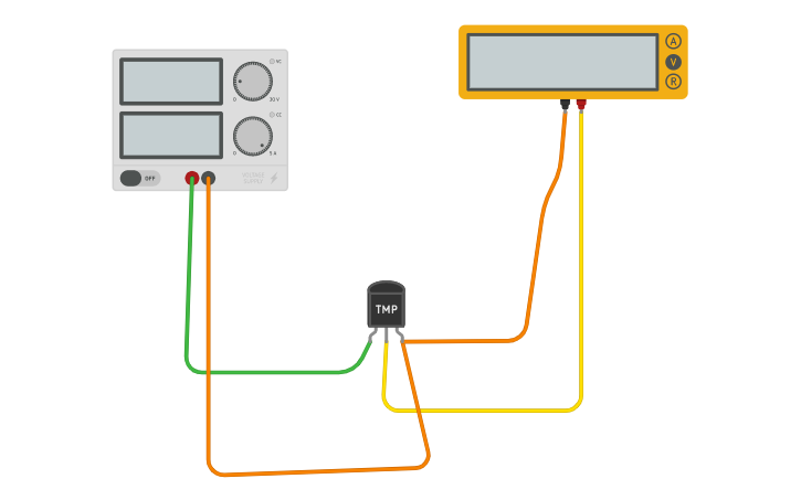 Circuit design circuito TMP - Tinkercad