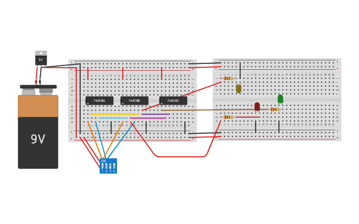 Circuit Design Magnitude Comparator Expt 6 Tinkercad