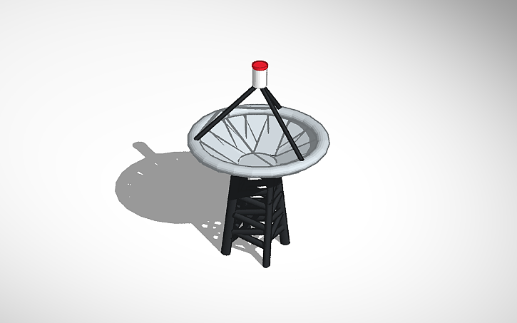 3D design giant satellite dish - Tinkercad