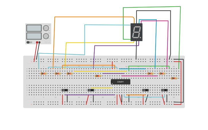Circuit design 7 coder | Tinkercad