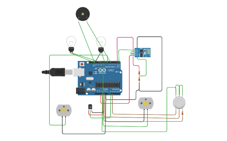 Circuit design smart street lights - Tinkercad