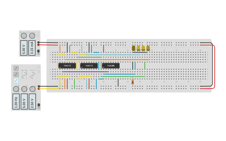 Circuit Design Lab 12 B Mod 10 Up Counter Tinkercad