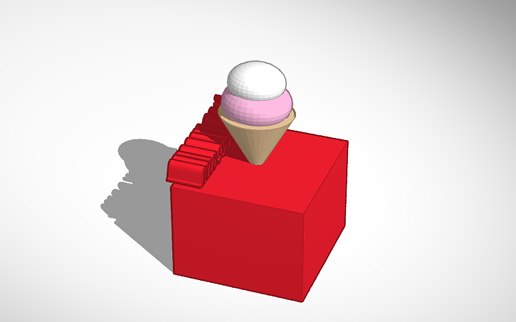 3D design ice cream shop - Tinkercad