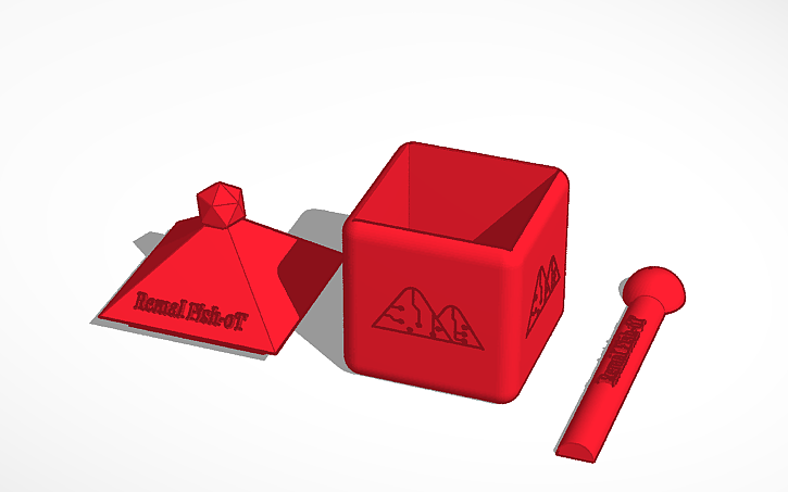 3D design Fish Food Container w/ Appropriately Tiny Spoon v1 | Tinkercad