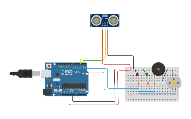 Circuit design water - Tinkercad
