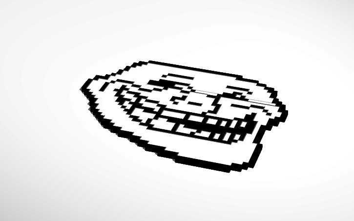 3D design Trollface - Tinkercad