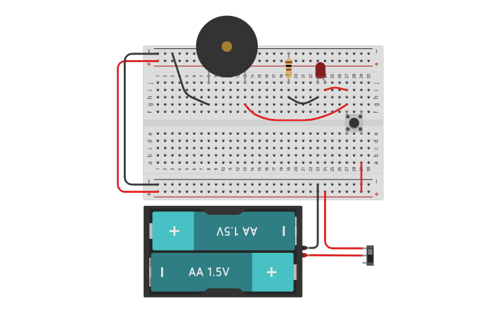 Circuit design Código Morse - Tinkercad