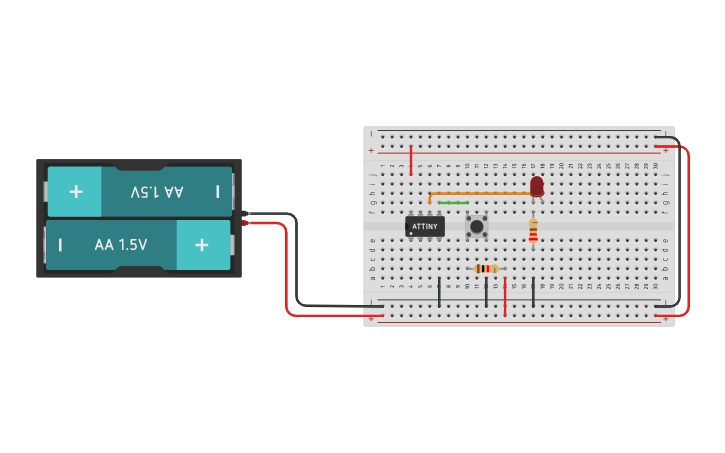 Circuit design pull up - Tinkercad