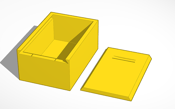 3D design Box with sliding lid - Tinkercad