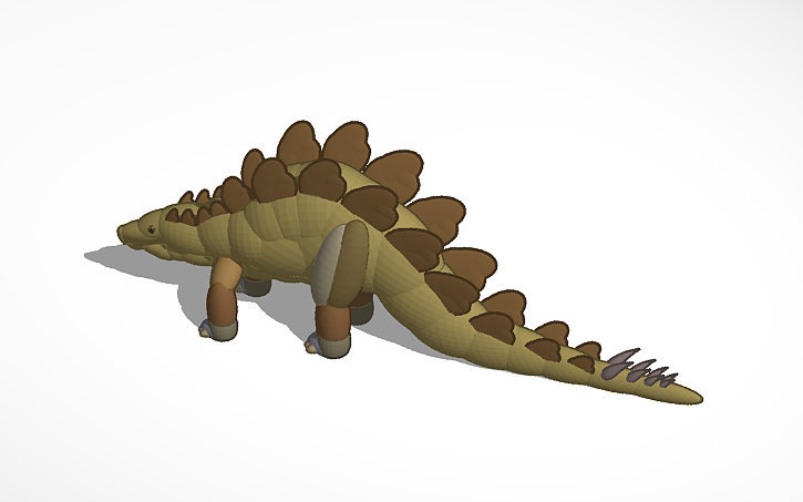 3D design Charles R Knight stegosaurus - Tinkercad