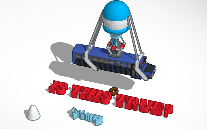 3D design Fortnite Battle Bus by LARRYGUY | Tinkercad