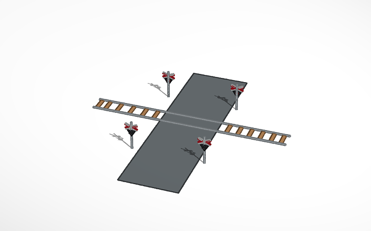 3D design Wide Railroad Crossing (Denmark) | Tinkercad