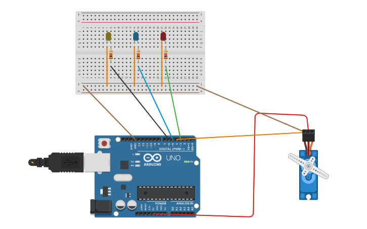 Circuit design Focos led | Tinkercad