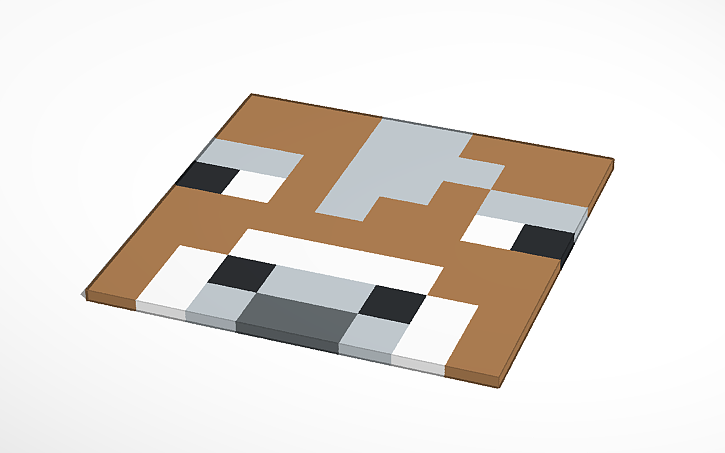 3D design Minecraft Cow Pixel Art! - Tinkercad
