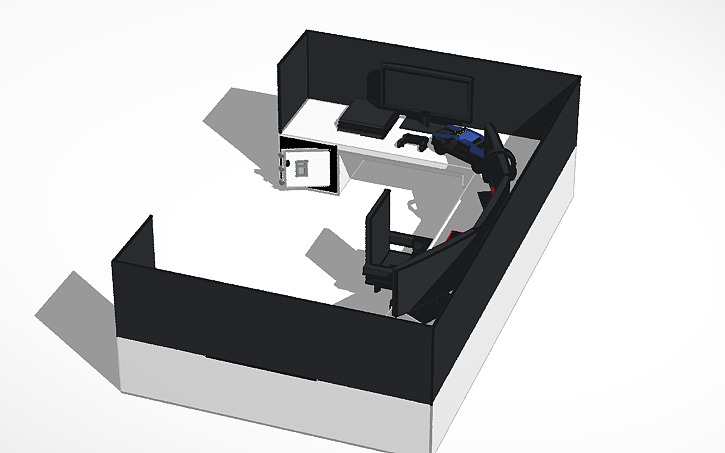 3D design gaming desk | Tinkercad