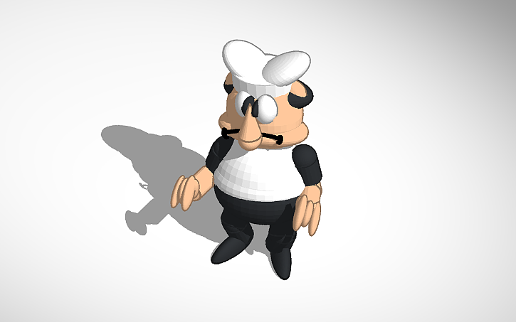 3D design Peppino (From Pizza Tower) - Tinkercad