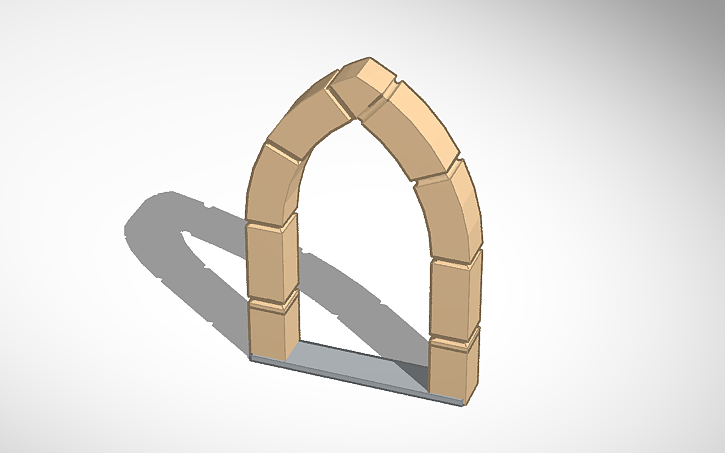 3D design Gothic Arch Window - Tinkercad