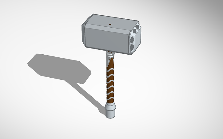 3D design thors hammer - Tinkercad