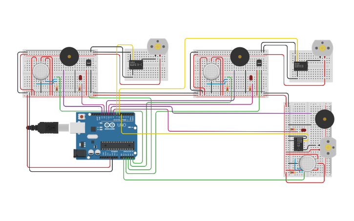 Circuit design Trabalho 1 - IoT (PLANTA - 1, 2, 3) | Tinkercad